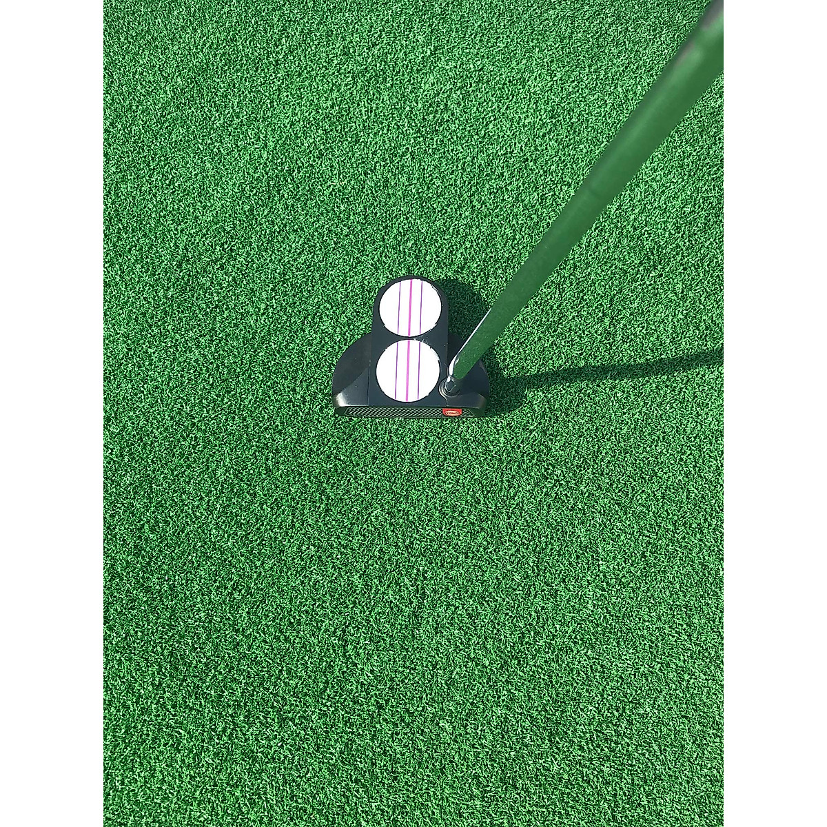 Sticker for golf putter, 3 lines alignment (triple track) (Red and Blue, 2 pack)