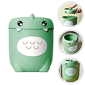 CLISPEED Kitchen Garbage Cans Plastic Trash Can Kids Room Trash Bin Cartoon Garbage Bin Cartoon Tabletop Trash Can Wastebasket Cute Wastepaper Basket Waste Bin for Office Home Kitchen Waste Bins