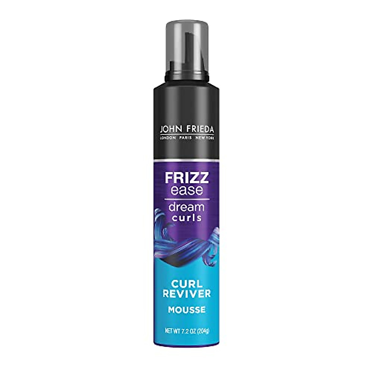 John Frieda Frizz Ease Curl Reviver Mousse, Enhances Curls, Soft Flexible Hold, Mousse for Curly or Frizzy Hair, 7.2 Ounces, Alcohol-Free