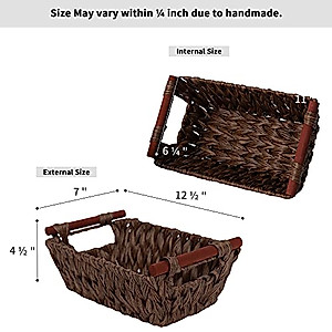 GRANNY SAYS Bundle of 1-Pack Woven Wastebasket for Organizing & 2-Pack Woven Storage Baskets for Bathroom