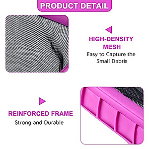 Professional Luxury Pool Skimmer/Pool Cleaner, Pool Leaf Net & Heavy Duty Reinforced Swimming Pool Deep-Bag Rake Net,Fine Mesh Net, for Outdoor & Indoor Swimming Pools,Hot Tub and Spas (Purple)