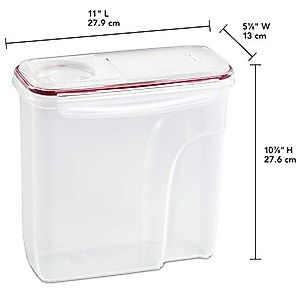 Sterilite 6606 Ultra Seal 24-Cup Dry Food Container, Clear Lid and Base with Red Rocket Accents, 6-Pack