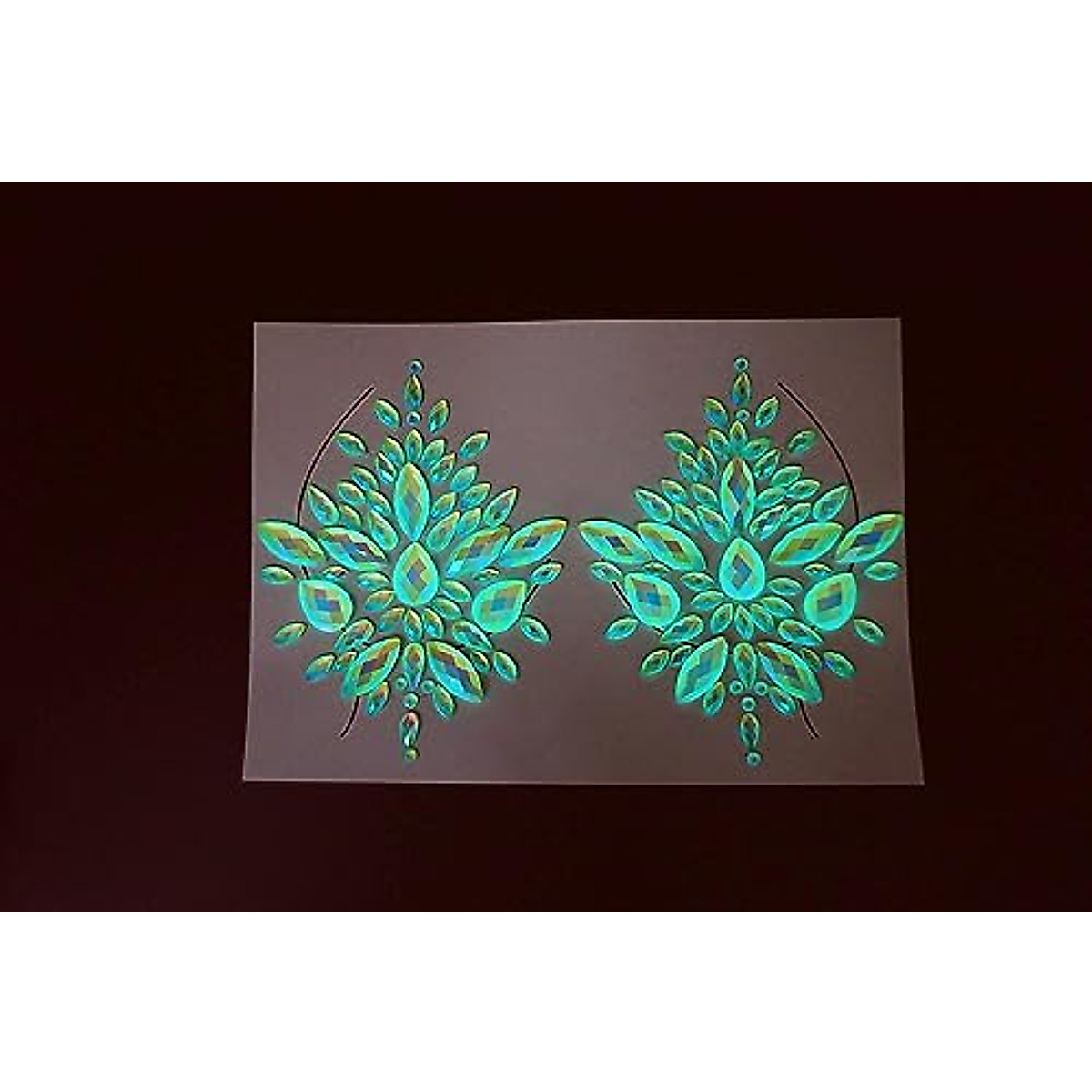 glow in the dark body gems halloween rave face jewels festival face gems sticker temporary tattoo body jewels sticker for halloween make up party