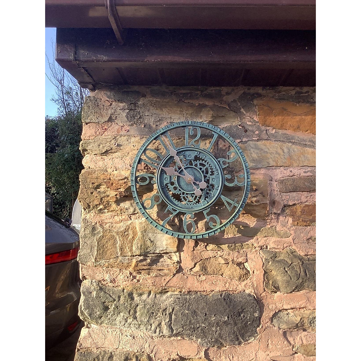 KRNYKJ Outdoor/Indoor Wall Clock Waterproof, Silent Non Ticking 12 Inch Clock Decor Clock for Patio, Garden, Pool or Hanging Outside