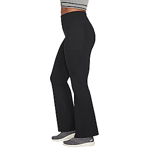 Skechers Women's Go Walk High Waisted Evolution Flare Pant, Bold Black, 3X-Large