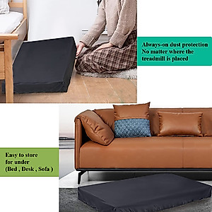 Onlyme Treadmill Cover, Treadmill Cover Waterproof Outdoor for Under Desk Electric Treadmill, Folding Treadmill Covers from Dust Black