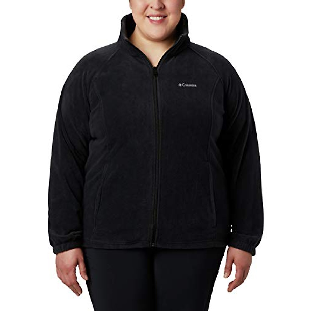 Columbia Women's Benton Springs Full Zip, Black, Petite Small