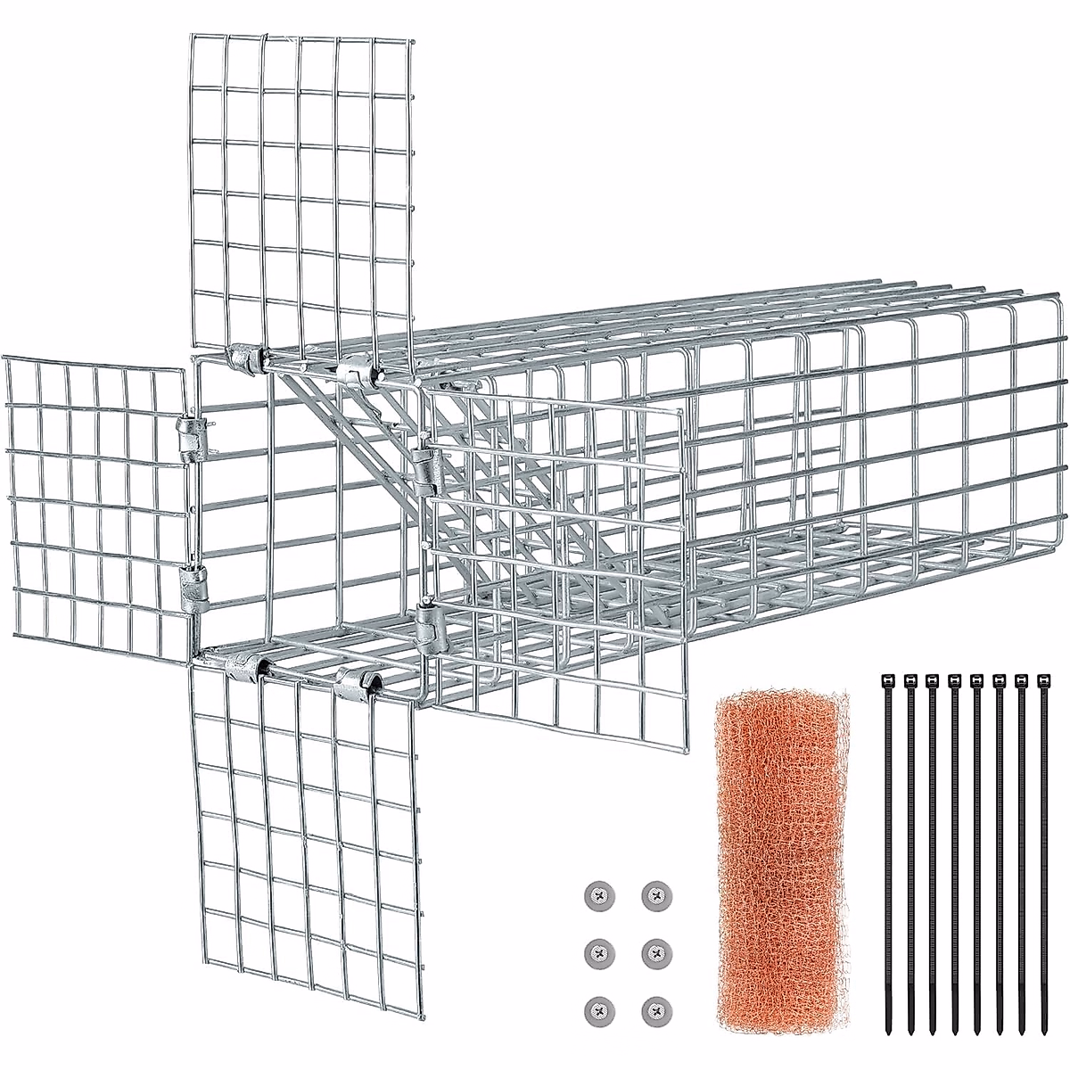 BKALEME One Way Squirrel Door Excluder, Humane Squirrels, Chipmunks Contactless Excluder, for Outdoor Spaces Like Attics, Chimneys - Includes Full Installation Kit