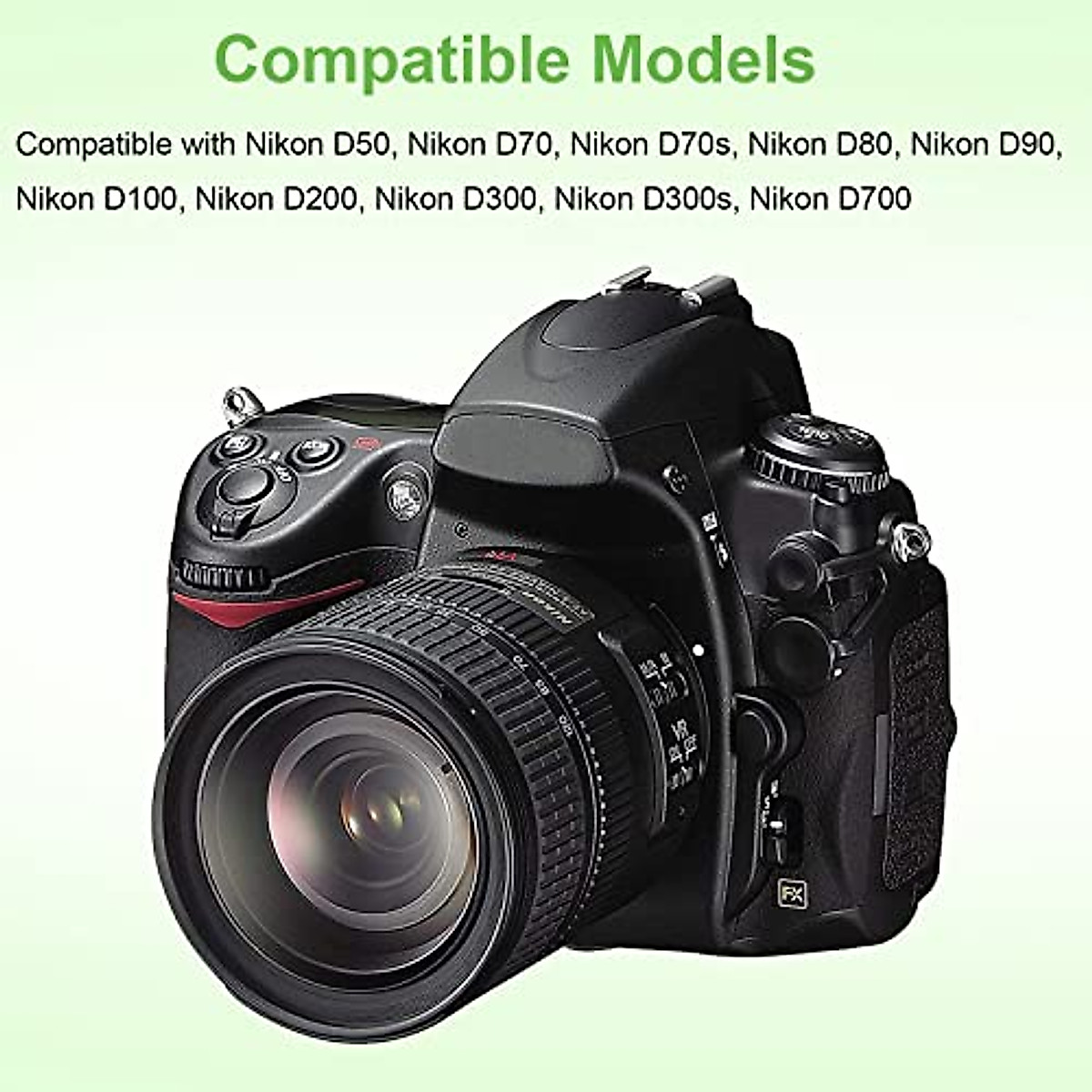 Bonacell EN-EL3E Battery(2 Pack) 2000mAh and LCD Dual Charger Compatible with Nikon D700, D300S, D300, D200, D100, D90, D80, D70, D70s, D50 Digital SLR Camera