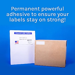 Premium Label Supply White Address Sticker Labels – 2.625” x 1" – Laser/Inkjet Compatible – (30 Labels/Sheet), 25 Sheets - 750 Total Adhesive FBA Labels