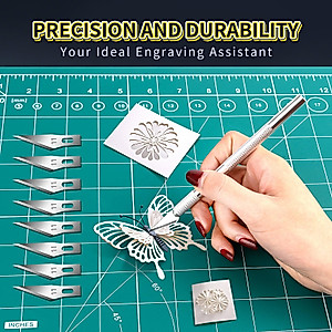 DIYSELF 200 PCS Exacto Knife Blades #11, Exacto Knife Replacement Blades, High Carbon Steel #11 Blades Refills with Storage Case, Exacto Blades 11 for Craft, Hobby, Scrapbooking, Stencil, Leather