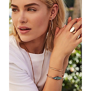 Kendra Scott Veronica Hoop Earrings in Gold Iridescent Crystal