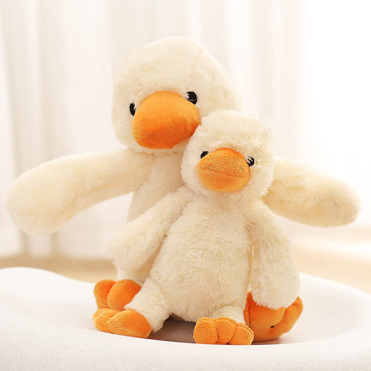 TITA-DONG Dog Plush Duck Squeaky Toy, Dog Cat Play Interactive Toys Relieve Boredom Bite Resistant Squeaky Toys Dog Chew Toys Teeth Cleaning Dog Toys for Small Medium Dogs Pets Supplies(L)