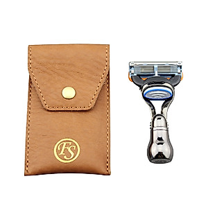 Men's Mini Handle Protable Travel Shaving Razor Wallet Razor Razor W/ Travel Case