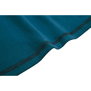 Urban CoCo Women's Turtleneck Slim Fitted Long Sleeve Sweatshirt Active Base Layer Tops Shirts (L, Indigo Blue)