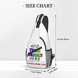 Custom Sling Backpack Personalized Crossbody Sling Bags Leisure Sports Outdoor Custom Bag For Men Backpack Optional Color Add Your Name Logo Text or Image Here