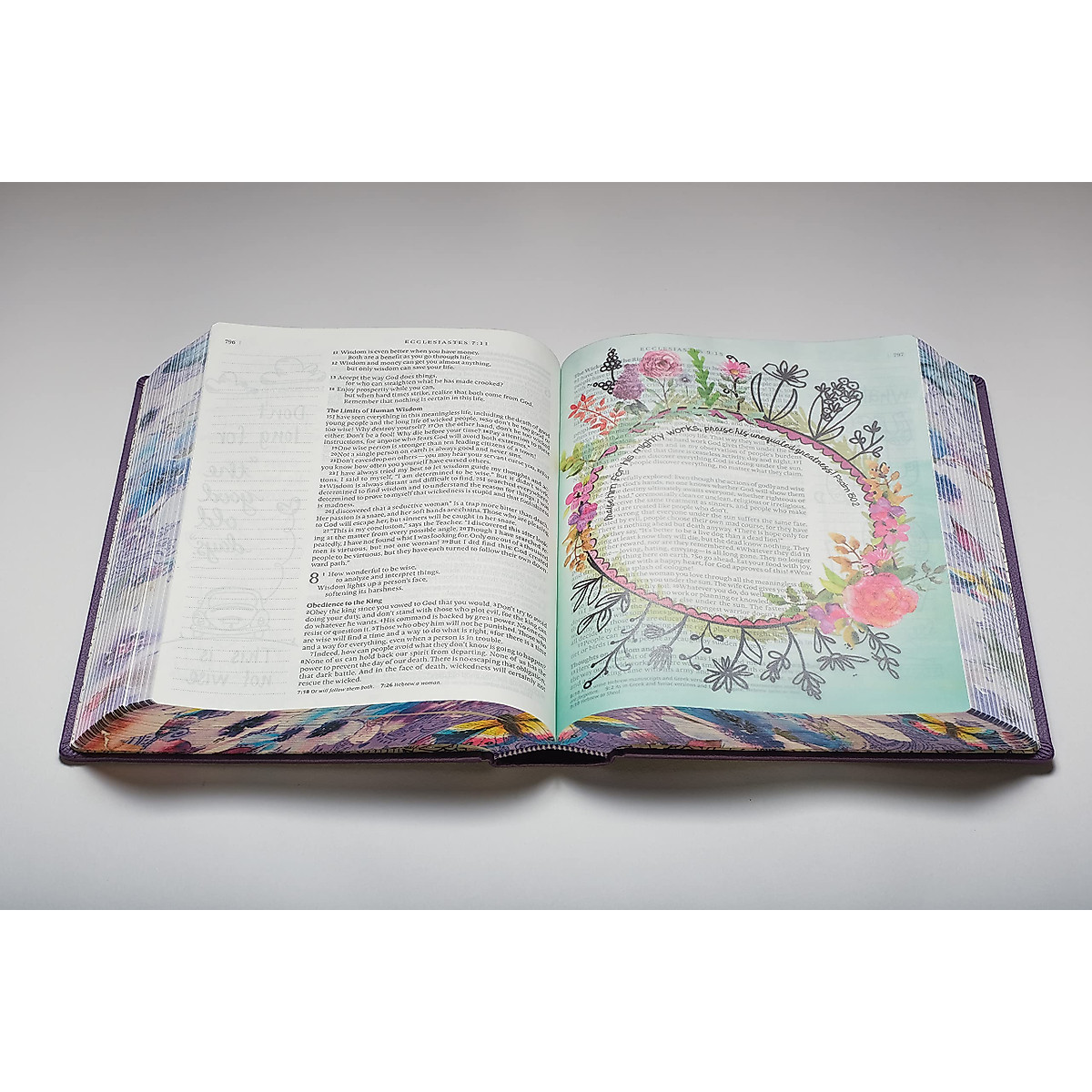 Tyndale NLT Inspire PRAISE Bible (Large Print, Hardcover, Purple): Inspire Coloring Bible–Nearly 500 Illustrations to Color, Creative Journaling Bible Space-Religious Gifts Inspire Connection with God