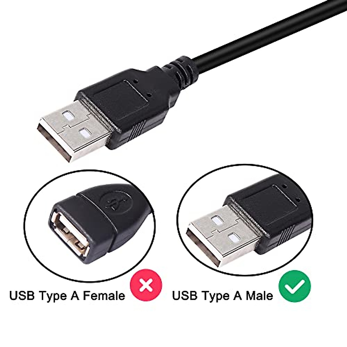 MEIRIYFA USB 2.0 A to USB 4 Pin Dupont Motherboard Header Adapter, USB Male to 4Pin Female 28AWG Extender Cable -30CM (2Pack)