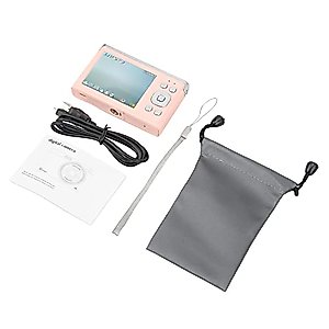Tgoon Digital Camera, Portable Camera ABS Metal 50MP Pixels LED Fill Light 2.88in IPS HD Screen for Video Recording(Pink)