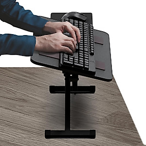 KT3 Ergonomic Computer Keyboard Stand Adjustable Height Angle Negative Tilt for standing up raise keyboards to standing height sit stand up on desk riser holder tray platform lift above desk black