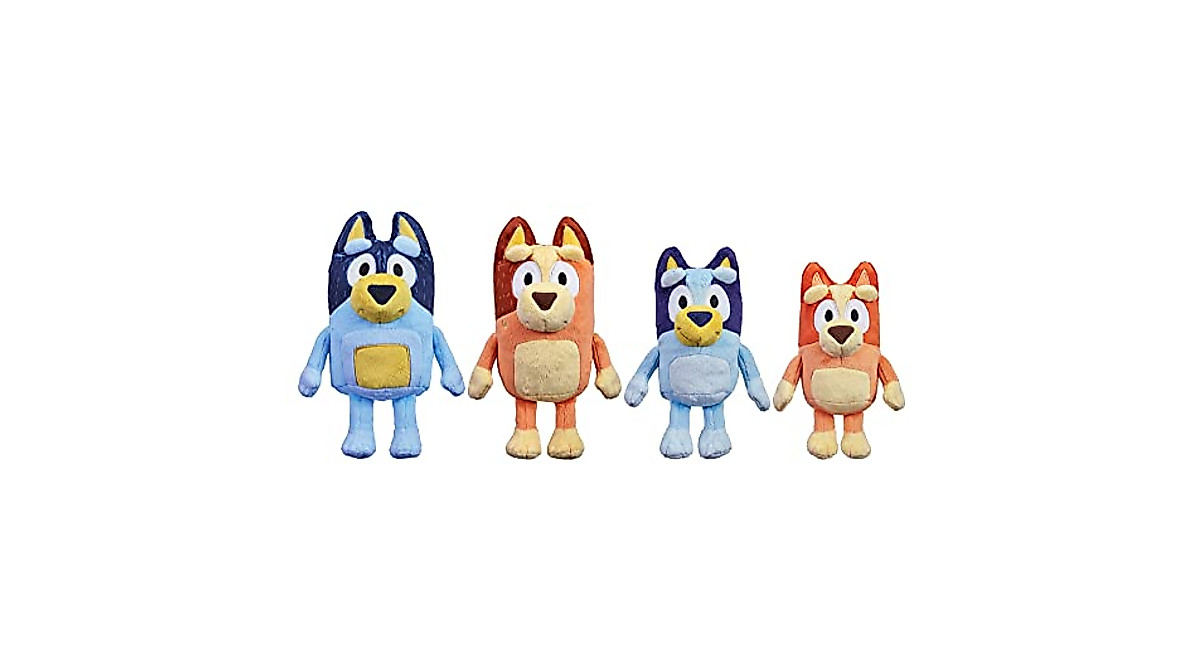 Bluey Heeler Family Plush Set: 4 Cuddly Figures | Amazon Exclusive