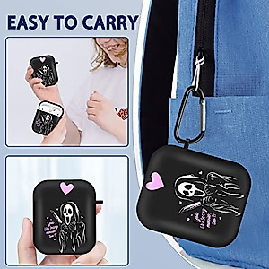 Ulirath Case for AirPod 2/1 Skull Funny Unique Design Unique Scary Cute for AirPods Air Pods 1st/2nd Design Skeleton Cover Cases Skin for Boys Girls Kids Skull