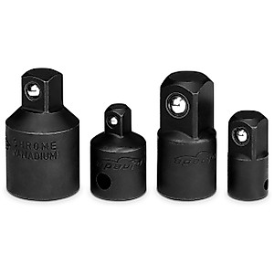 EPAuto 1/2-inch Drive Click Torque Wrench + 4 Pieces - Impact Socket Adapter