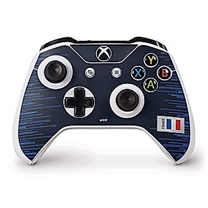 Skinit Decal Gaming Skin Compatible with Xbox One S Controller - Originally Designed France Soccer Flag Design