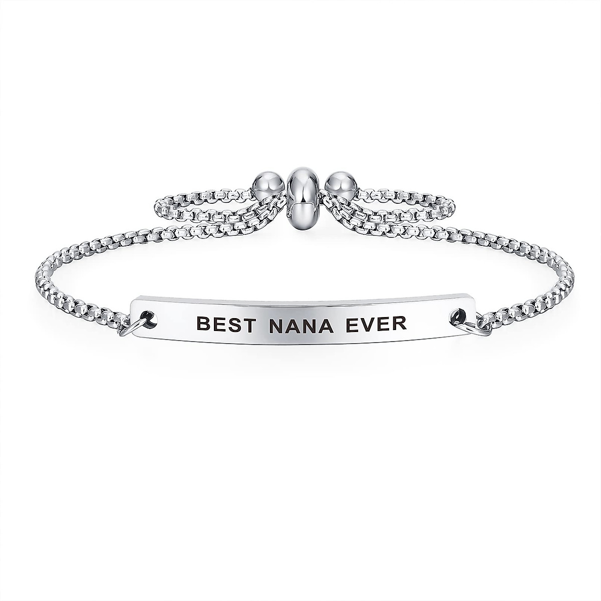 SOUSYOKYO Nana Brecelet for Women - Best Nana Ever Bracelet - Personalized Nana Gift Ideas, Unique Nana Birthday Present for Woman, Fashionable Jewelry for Nana from Grandkids Grandson Granddaughter