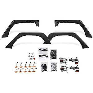 ORTUS UNI 4 Fits Jk Fender Flares Black Stubby Pocket Style Smooth ()