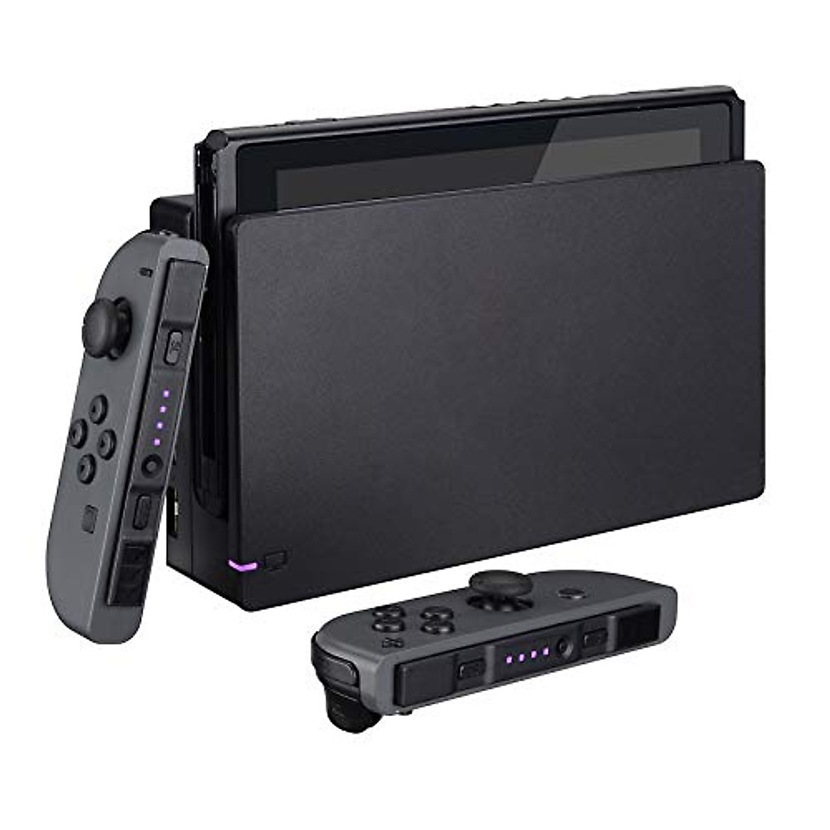 eXtremeRate Firefly LED Tuning Kit for Nintendo Switch Joycons Dock NS Joycon SL SR Buttons Ribbon Flex Cable Indicate Power LED - Violet (Joycons Dock NOT Included)