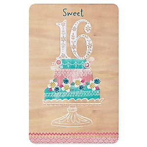 American Greetings 16th Birthday Card for Her (Sweet 16 Cake)