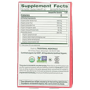 Traditional Medicinals Organic Mother’s Milk Herbal Tea, Promotes Healthy Lactation, (Pack of 1) - 16 Tea Bags