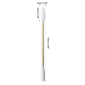 Bamboo Cotton Swabs - 1000 Count - Pointed & Spiral Heads- 100% Biodegradable Cotton Buds | Natural & Sustainable Makeup Remover | Organic Cotton Heads | FSC Certified and PETA Approved.