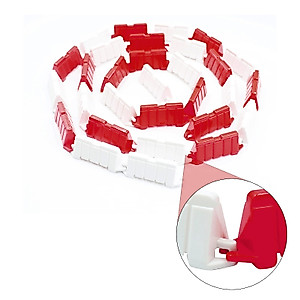 Hobby Fans 120 Pieces RC Car Racing Track Drift Runway Drift Field Fence for 1/14 1/16 1/18 1/24 1/28 Mini RC Car (Red+White)