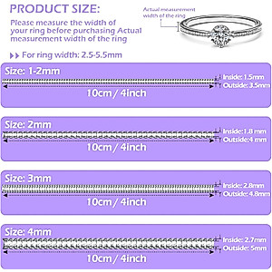 100 Pcs Ring Size Adjuster with Ring Size Measuring Tool for Loose Rings, Plug-in Invisible Ring Spiral Silicone Tightener EVA Foam Ring Size Adjuster Set with Polishing Cloth Fit Any Rings Sizes.