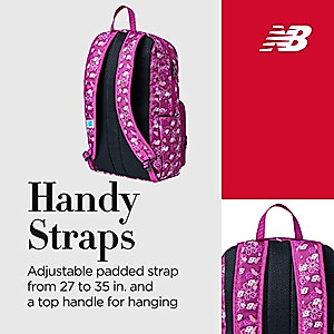 New Balance Backpack, Core Performance Daypack Small Hiking Bag, Pink