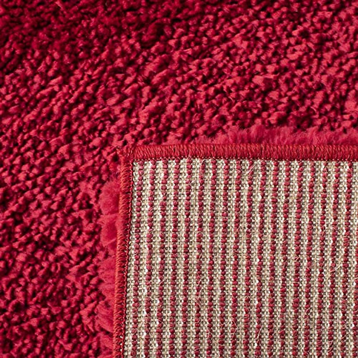 SAFAVIEH August Shag Collection Runner Rug - 2'3" x 12', Red, Solid Design, Non-Shedding & Easy Care, 1.2-inch Thick Ideal for High Traffic Areas in Living Room, Bedroom (AUG900Q)