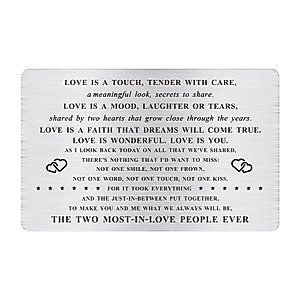 TGCNQ I Love You Gifts for Her, Valentine Day Gifts for Wife, Wife Card for Christmas, Mother's Day or Birthday