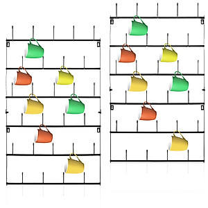 Coffee Mug Rack Wall Mounted Coffee Cup Holder 6 Tier Metal Mug Shelf Black Cup Rack Large Coffee Mug Wall Rack with 25 Hooks for Coffee Mugs Tea Cups Jar Storage Display Organizer, Set of 2