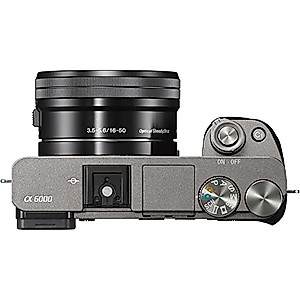 Sony Alpha a6000 Mirrorless Digital Camera with 16-50mm Lens (Graphite) (ILCE6000L/H) + Sony FE 24-70mm Lens + Filter Kit + Bag + 64GB Card + NPF-W50 Battery + Reader + More (Renewed)