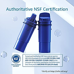 AQUA CREST Replacement for Pur® Pitcher Water Filter, CRF950Z, PPF951K, CR-1100C, PPT700W, CR-6000C, PPT711W, PPT711 and More Pur® Pitchers and Dispensers, NSF Certified, AQK-CF10A, 4 Packs
