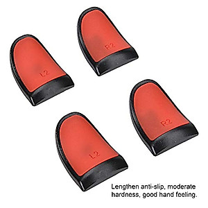 SALUTUY L2 R2 Controller Extenders, Extended Grips Controller Long Service Life ABS and Rubber for Controller for(red)