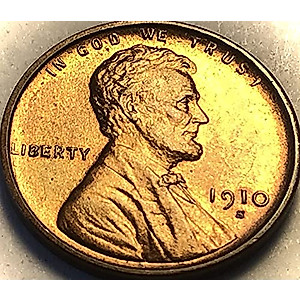 1910 S Lincoln Wheat Cent Red BU Penny Seller Mint State