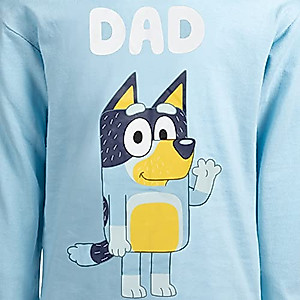 Bluey Dad Mens Long Sleeve Graphic T-Shirt Bandit Large