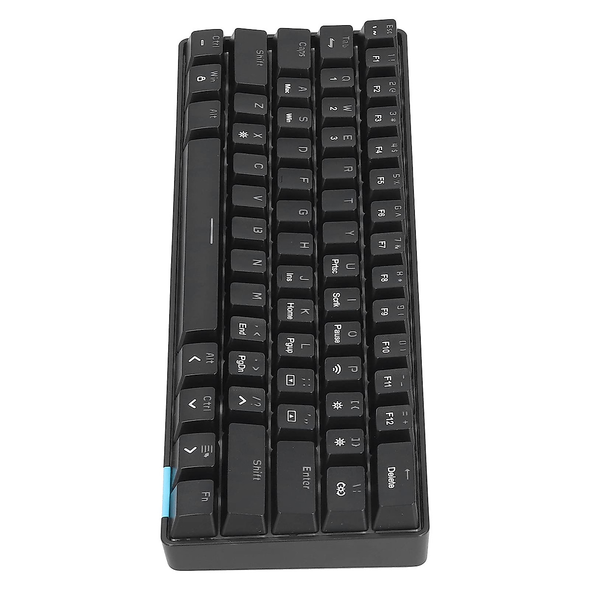 Kafuty-1 STK61 PBT Wireless Gaming Keyboard, 61 Keys LED Backlight Rechargeable Mechanical Keyboard, USB C Bluetooth Keyboard, for Win 2000/XP/VISTA/7/8/10/Linux/OS X(Black Tea Shaft)
