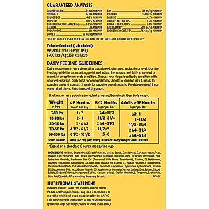 Nature’s Recipe Grain Free Chicken, Sweet Potato & Pumpkin Recipe, Dry Puppy Food, 12 Pounds (Packaging May Vary)