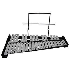 Gearlux 32-Note Glockenspiel Bell Kit with Adjustable Stand, Drum Practice Pad, Carrying Bag