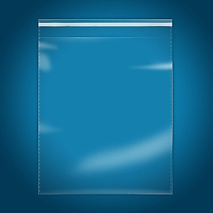 iMailer 100 Count - 14" x 20" Self Seal Clear Cello Cellophane Resealable Plastic Poly Bags for Clothing, T-Shirts, Pants