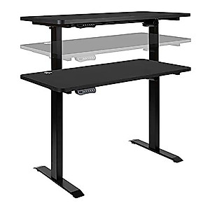 Flash Furniture Electric Height Adjustable Standing Desk - Table Top 48" Wide - 24" Deep (Black)